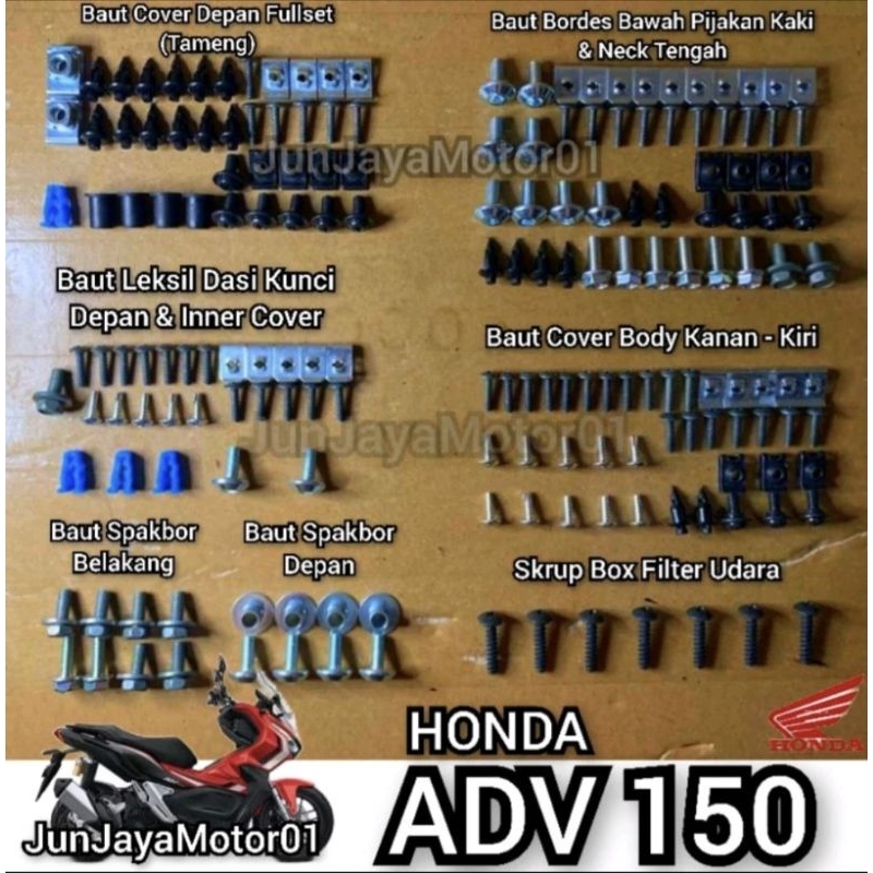 Complete bolts for the Honda ADV 150 Body / complete bolts for the ADV ...