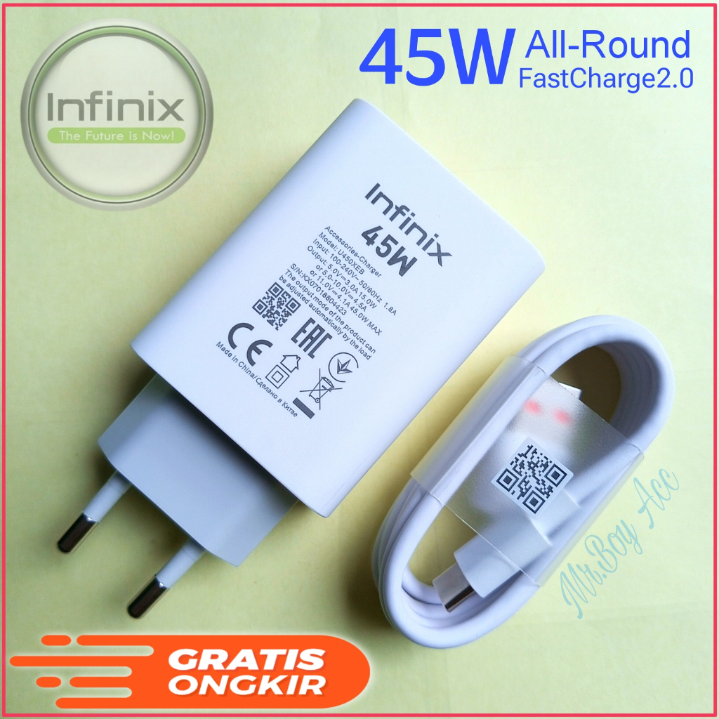 Original Infinix NOTE 40 All-Round Fastcharge 45W Charger, Official ...