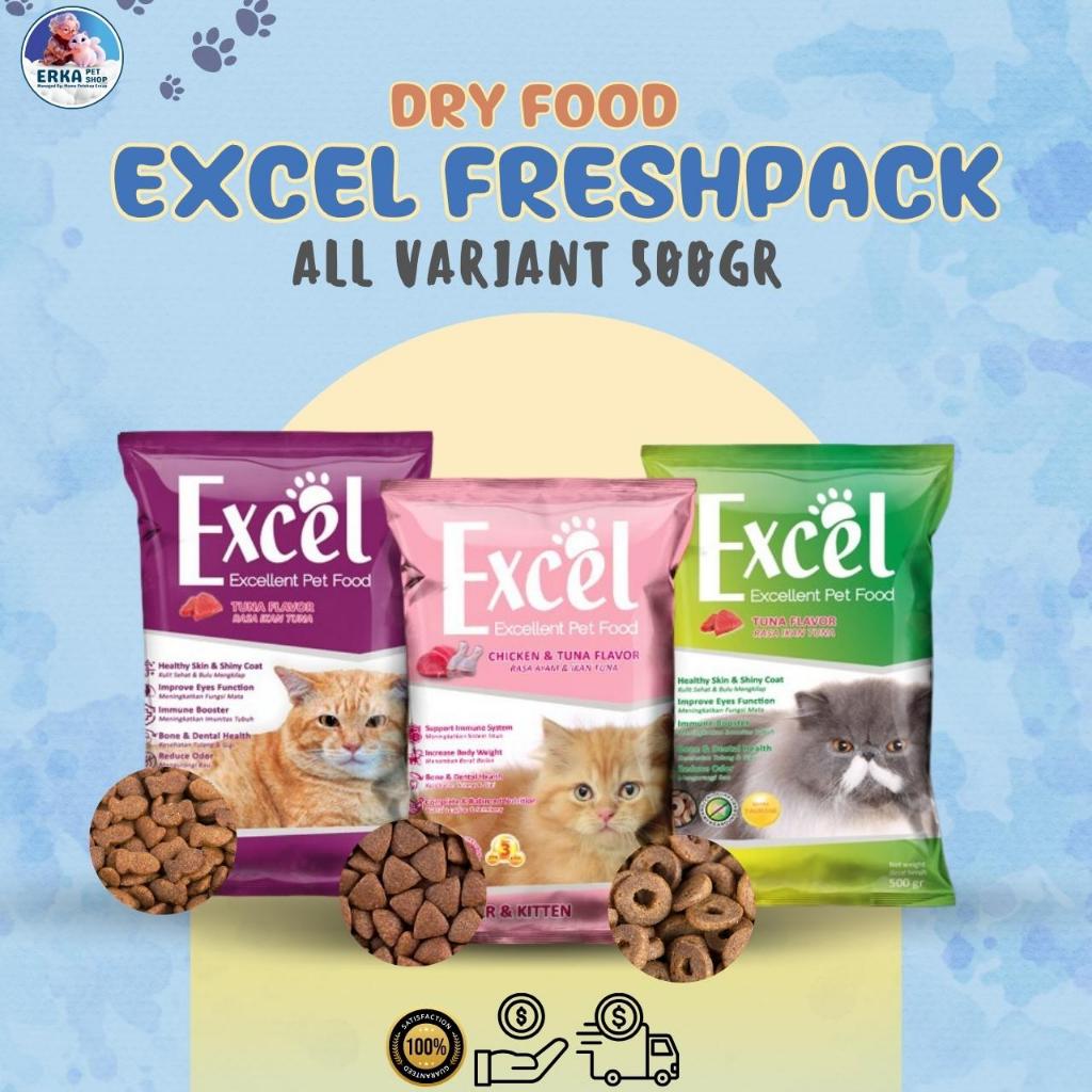 Excel Dry Cat Food Dry Food 500gr Freshpack | Shopee Malaysia