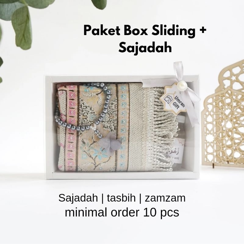 Souvenir Package By Umrah Hajj sajadah box mika tasbih And zam zam 100% ...