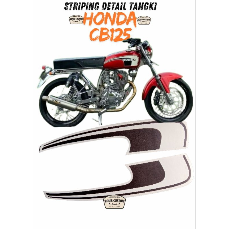 Honda cb125 tank detail striping, Honda cb125 decal sticker | Shopee ...