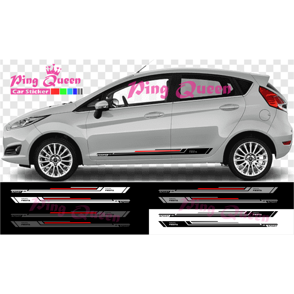 Sticker LIST Side BODY FIESTA Latest MOTIF CUTTING FORD FIESTA Car ...