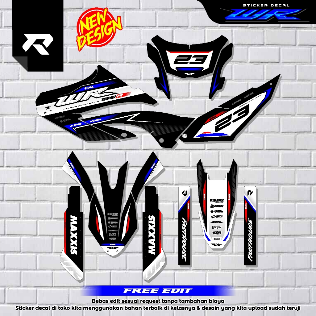 Yamaha wr 155 decal - wr sticker - yamaha wr decal sticker - wr 155 ...
