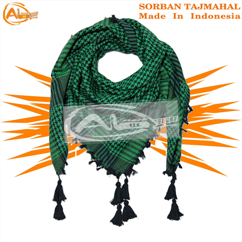 HITAM Shemagh TACTICAL PALESTINE TASSEL TURBAN BLACK BASIC SLAYER/WOVEN ...