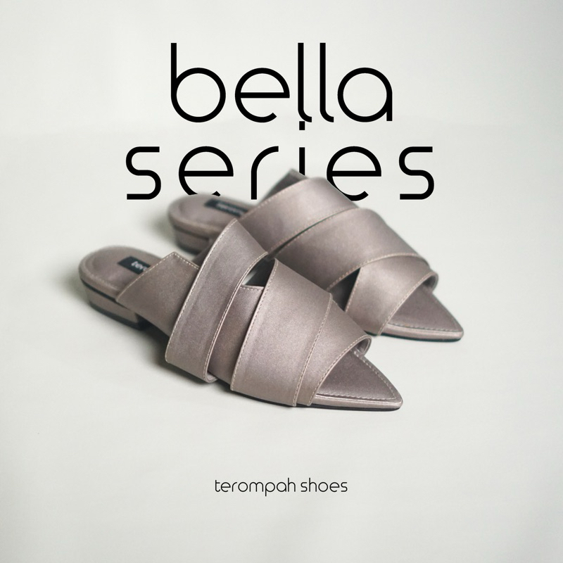 Terompah Shoes Bella Gray Mules | Shopee Malaysia