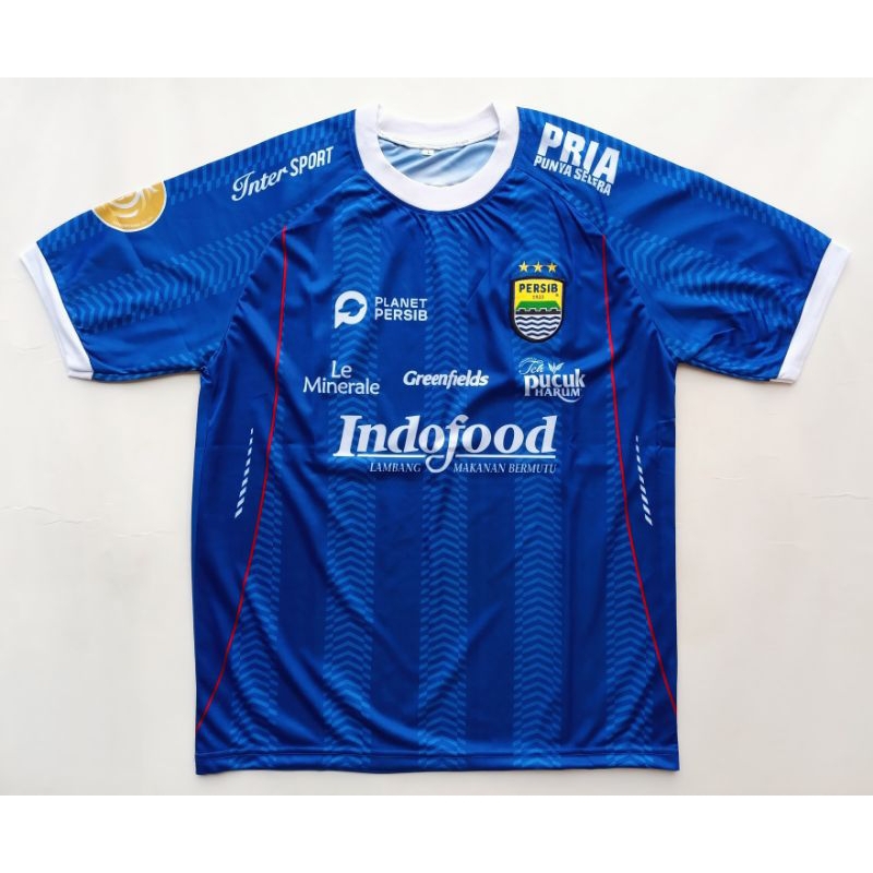Persib Bandung Home New Football Jersey 2024-2025 Auri Sport | Shopee ...