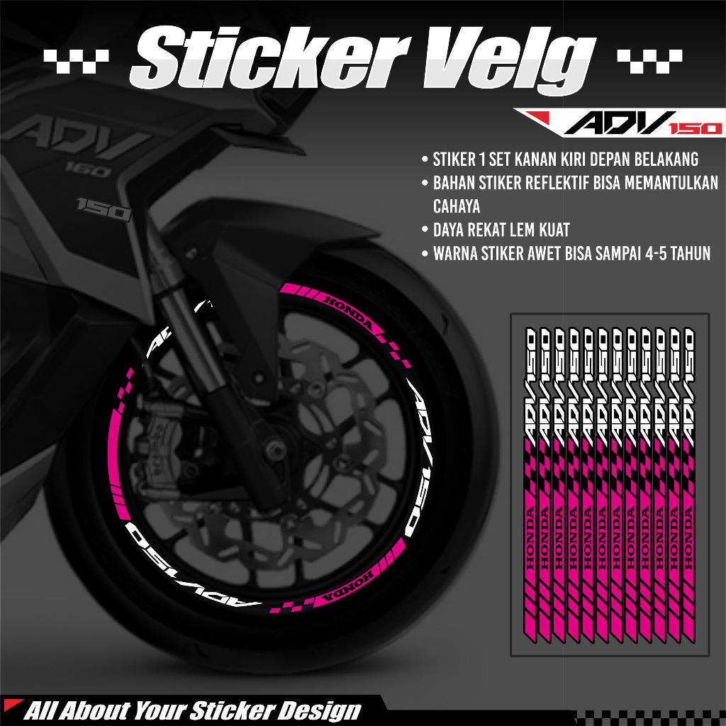 Sticker Cutting Rims ADV 150 - Sticker List Rims Honda ADV 150 JP 02 ...