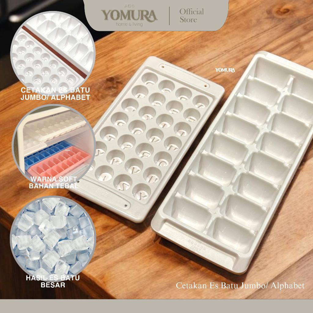 PUTIH Yomura Jumbo Ice Cube Mold/ Refrigerator Alphabet/ 28 Alphabet ...