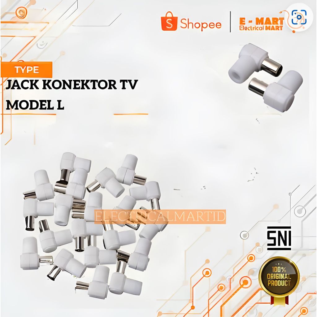 Tv Antenna Jack Model L Plastic PVC Bent Antenna Plug | Shopee Malaysia