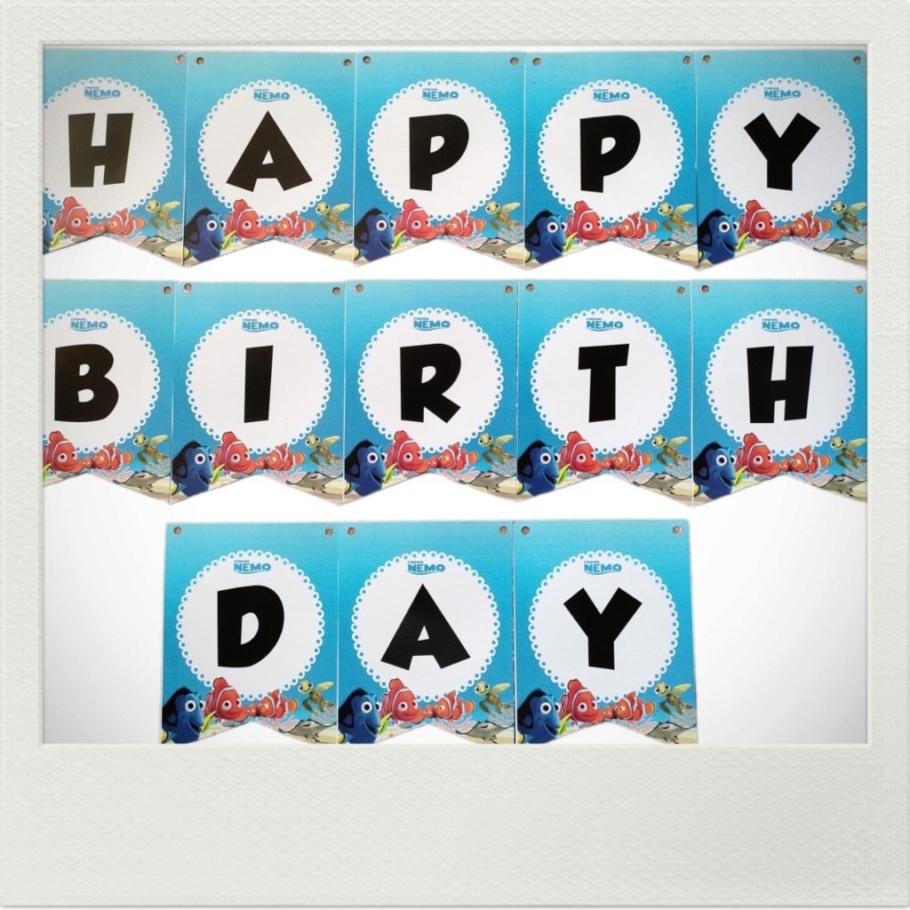 Banner flag bunting flag garland flag Finding Nemo theme birthday flag ...