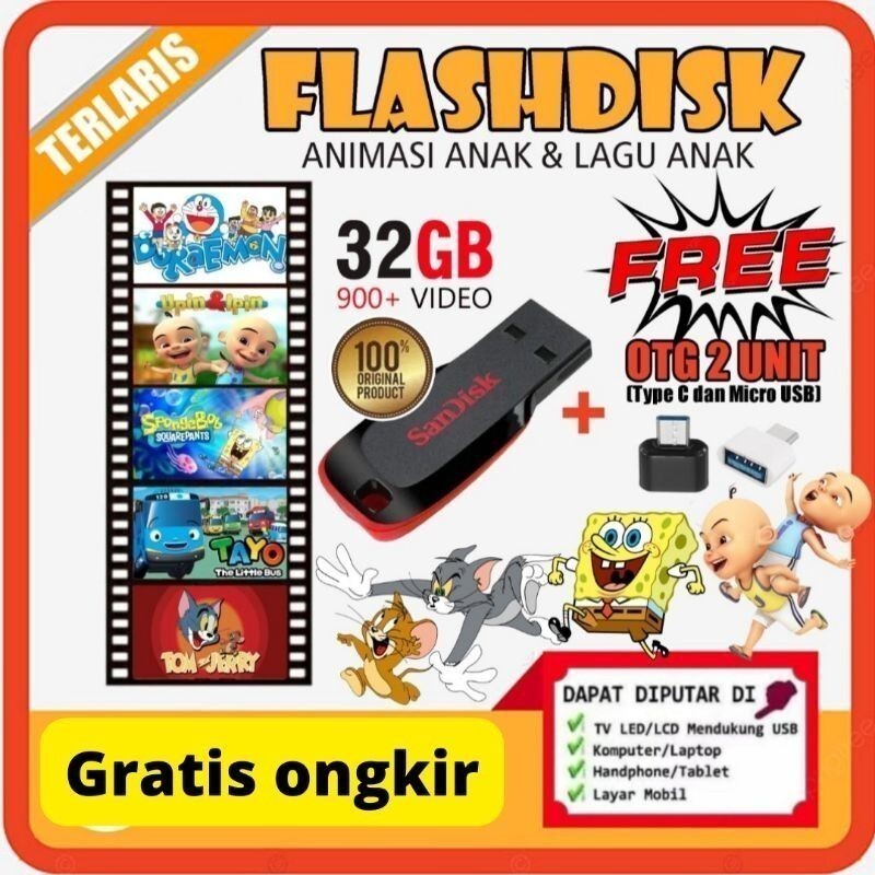 Original 32GB TODDLER ANIMATED VIDEO FLASH DISK | Shopee Malaysia