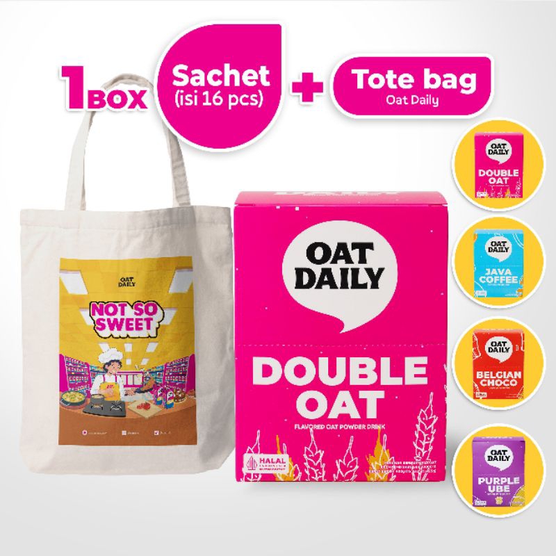 Free Totebag Oat Daily Flavored Oat Powder (16Pcs/1 box) | Shopee Malaysia