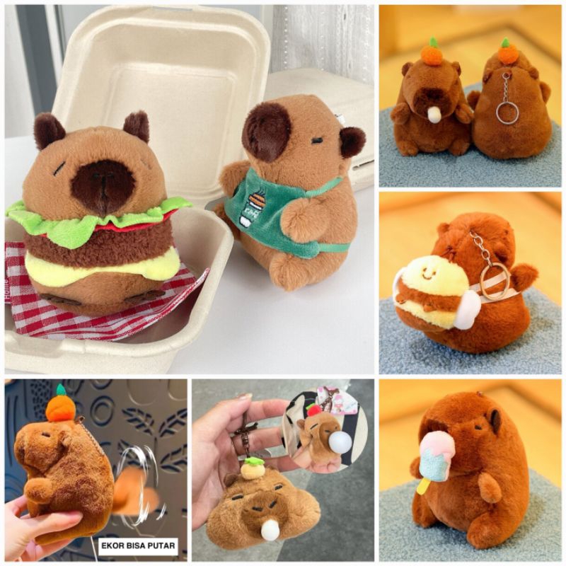 GANTUNGAN (Import Bkk) Bag Hanger Ganci Doll Capybara Burger & Apron ...