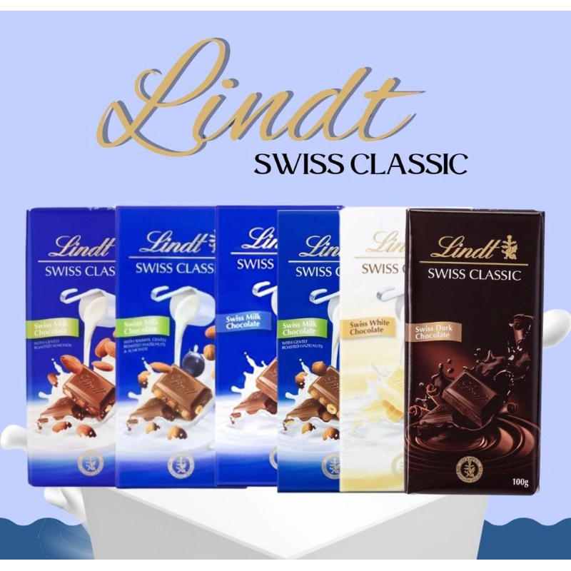 Lindt Swiss Classic Chocolate Milk Almond Hazelnut Raisin White Dark ...