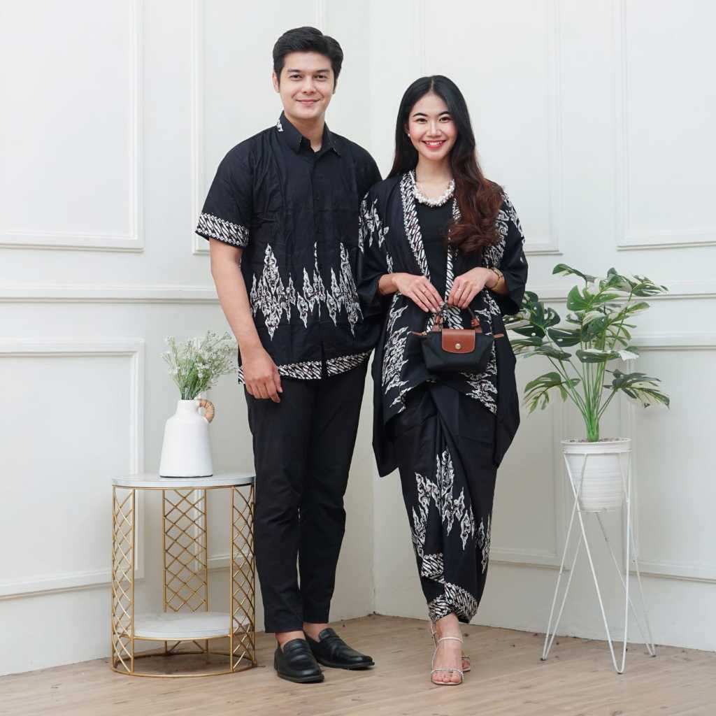 Set KEBAYA COUPLE OUTFIT Simple ONE SET BATIK OUTER Skirt LILIT KIMONO ...
