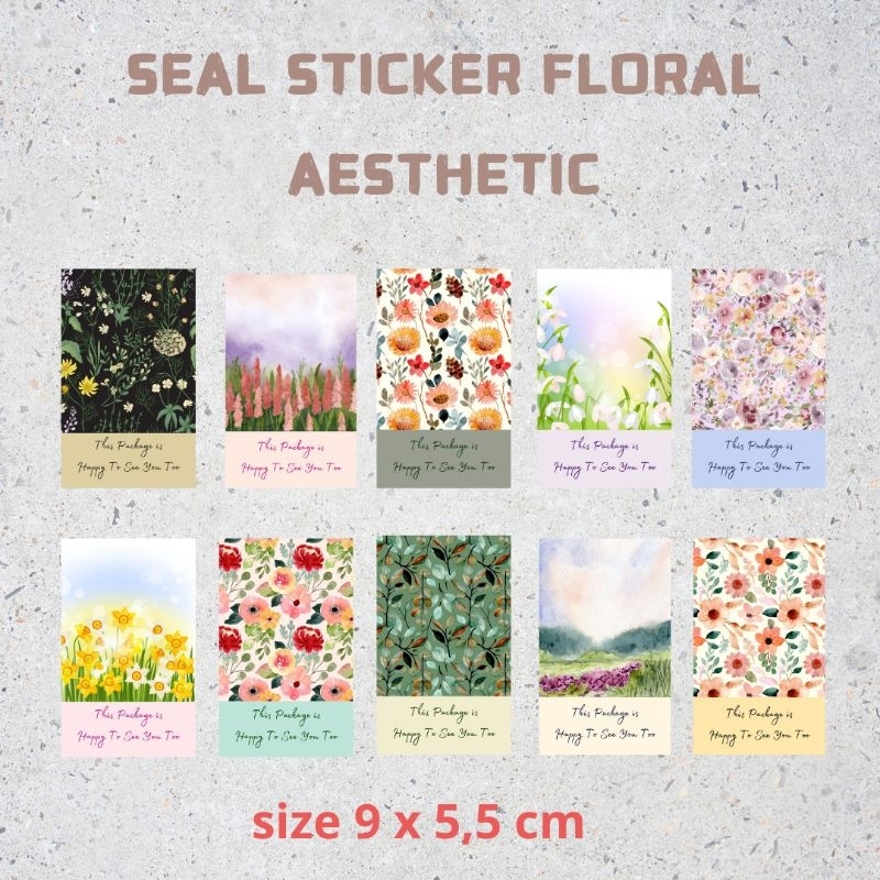 (25 Pcs) box Seal stickers - Aesthetic Floral Sticker Seal - Package ...