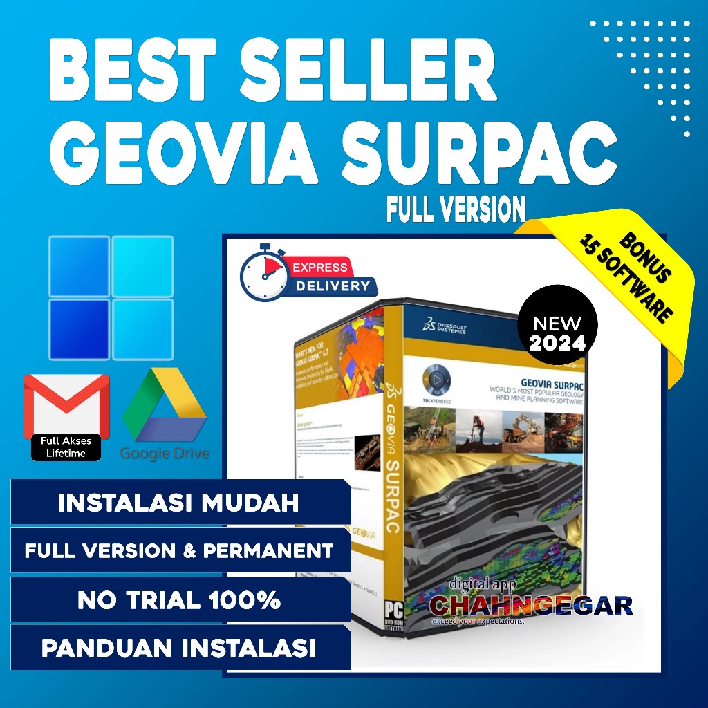 Geovia Surpac 2025 2024 Full Version Lifetime Software Dassault Systems Geological and Mining ...