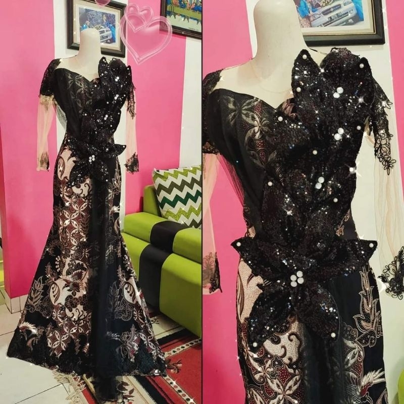KATUN Singer clothes/singer clothes/leaf sequin cotton batik | Shopee ...