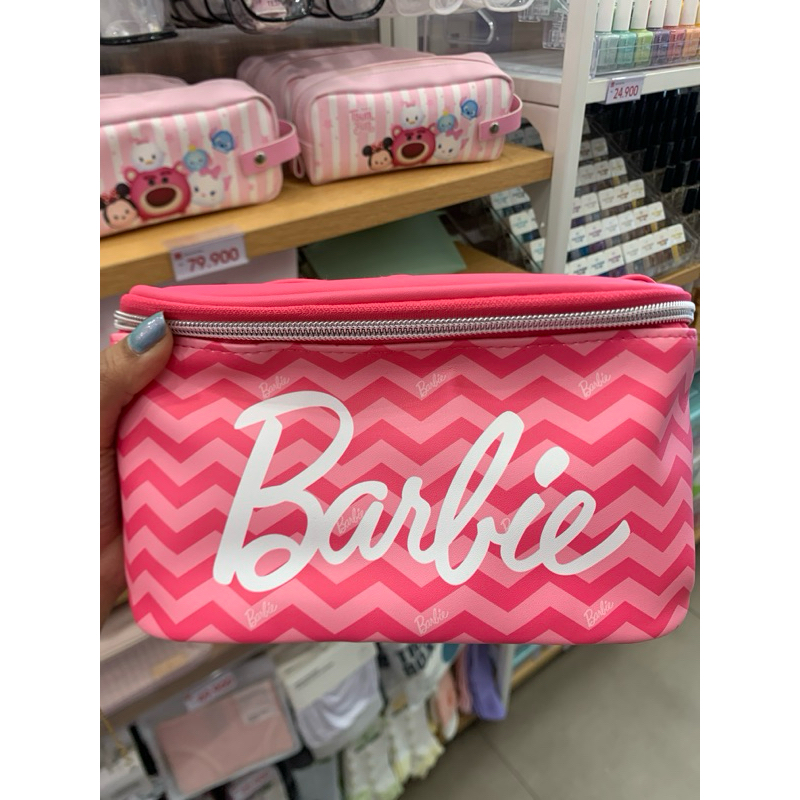 Miniso Barbie Collection Barrel Cosmetic Bag (Rose Red) | Shopee Malaysia