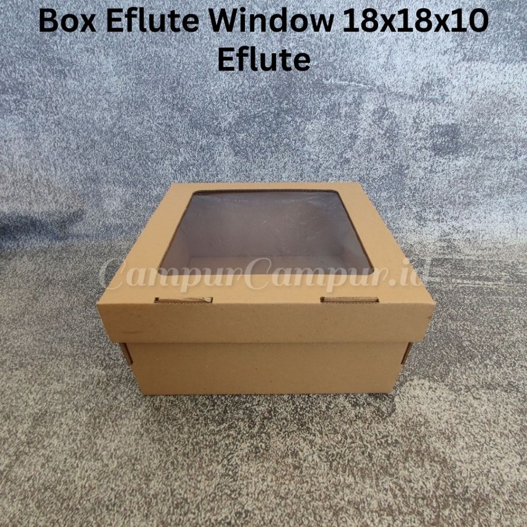 Chocolate Eflute Cardboard Box Window 18x18x10 Cm Packaging Hampers ...