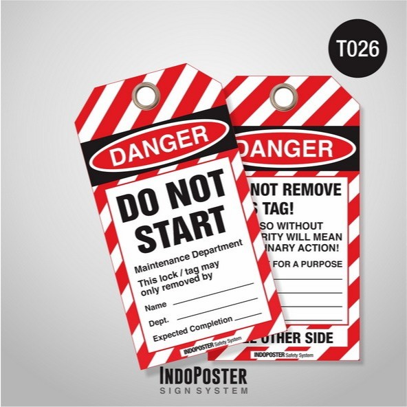 Tag OUT LOTO OSHA PVC SAFETY K3 Do Not Start | Shopee Malaysia