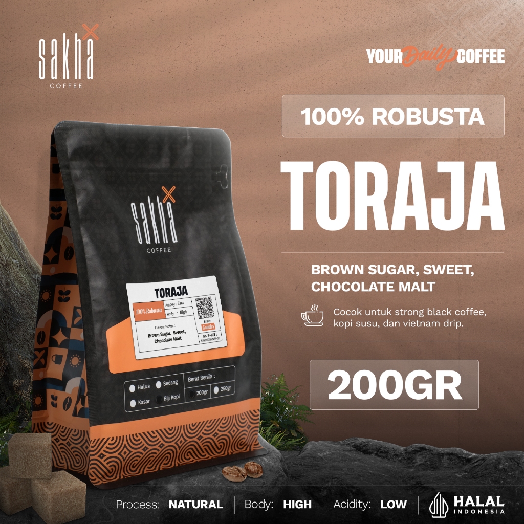 Toraja Sapan Fine Robusta Ground Coffee Beans Sulawesi Espresso Coffee ...