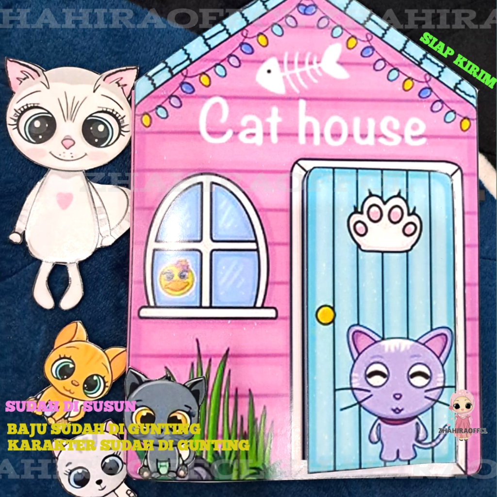 Paper DOLLS HOUSE CAT HOUSE Girls Disassembly | Shopee Malaysia
