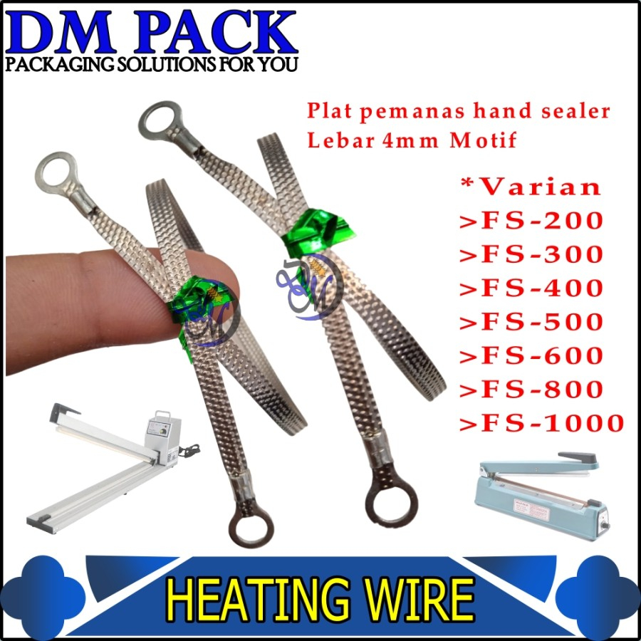 MESIN 4mm wide hand impulse sealer machine heating wire plate with ...