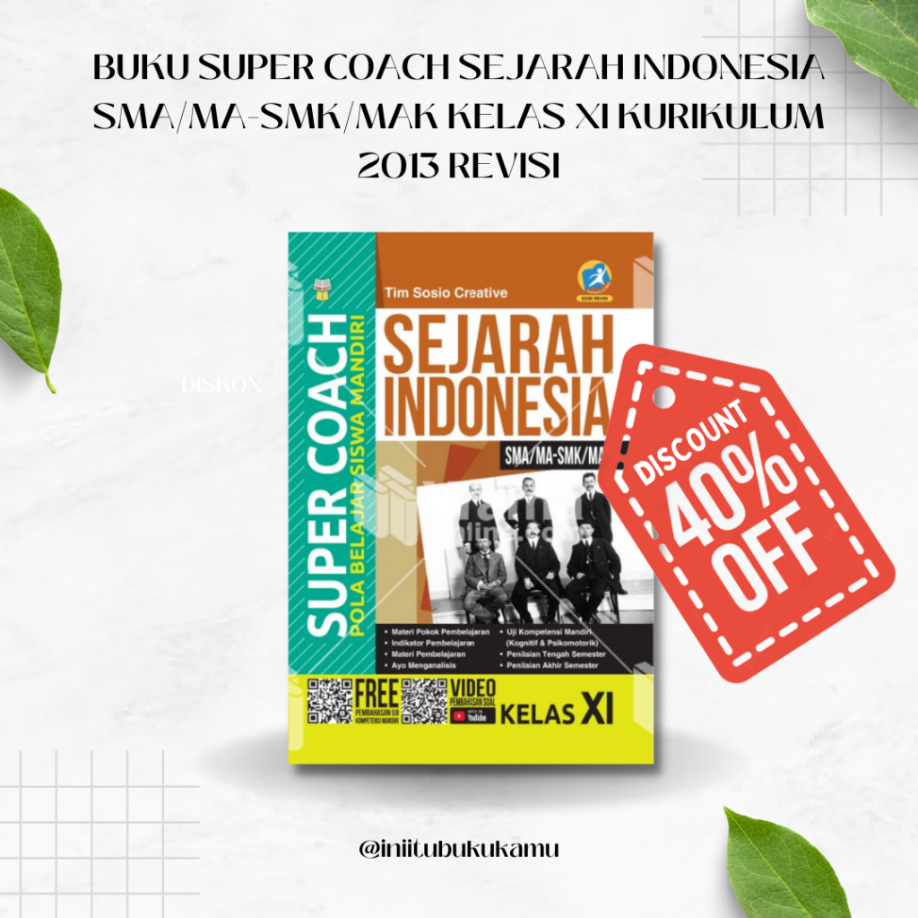 Indonesian HISTORY SUPER COACH BOOK SMA/MA-SMK/MAK CLASS 11 CURRICULUM 2013 REVISION | Shopee ...