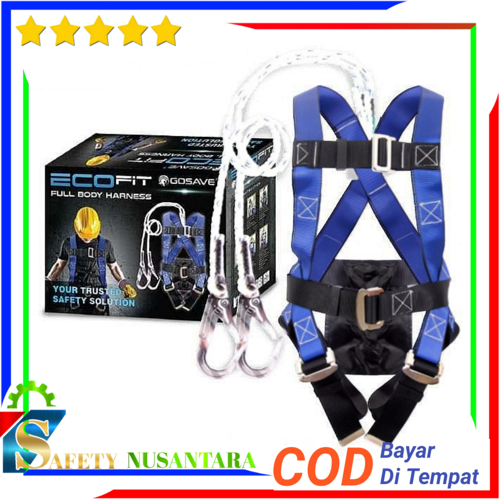 Safety Harness/Full Body Harness Double Hook Ecofit | Shopee Malaysia