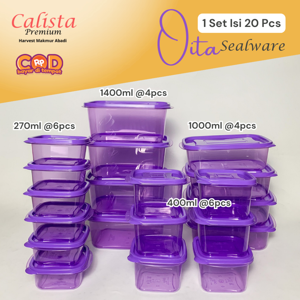 Calista Oita Set of 20 Pcs - Multi-Purpose Food Containers | Shopee ...