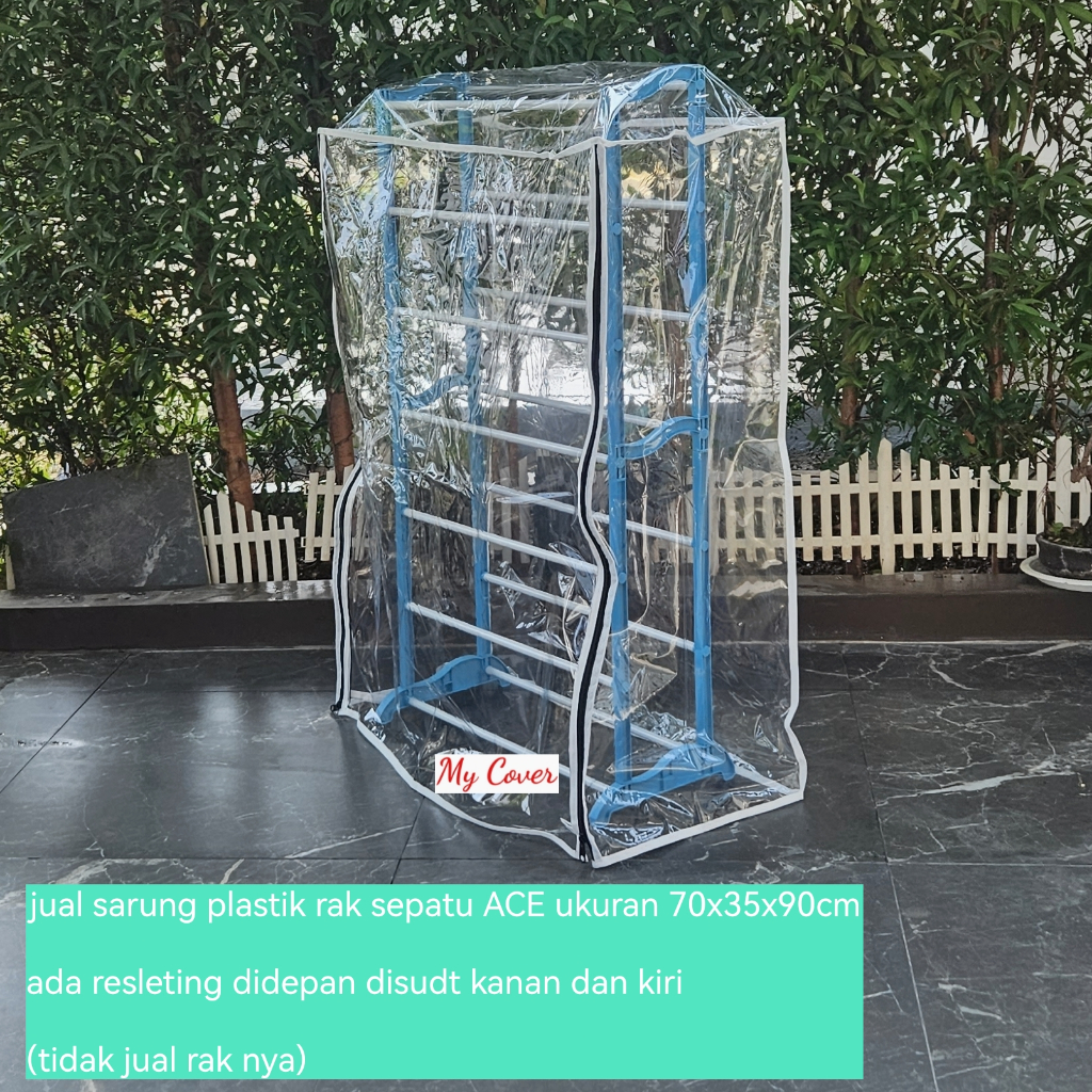 Protective plastic cover shoe rack cover ACE hard were kerisbow size ...
