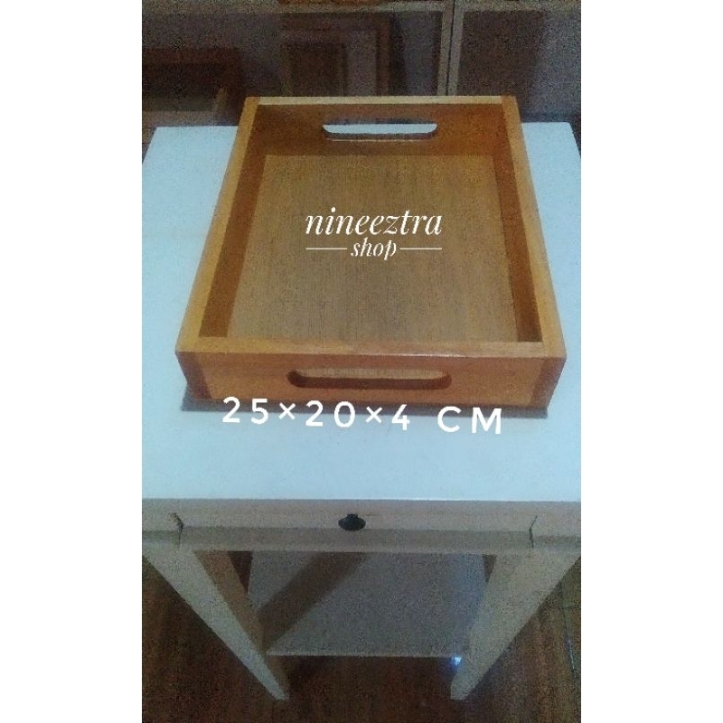 KAYU Tray With HANDLE MAHOGANY WOODEN TRAY With HANDLE 25x20x4 CM ...