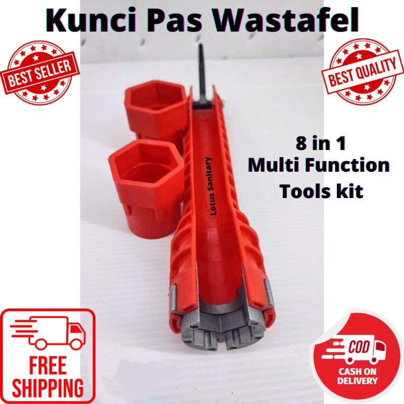 8 in 1 multifunctional sink wrench / wash basin bolt installation tool ...