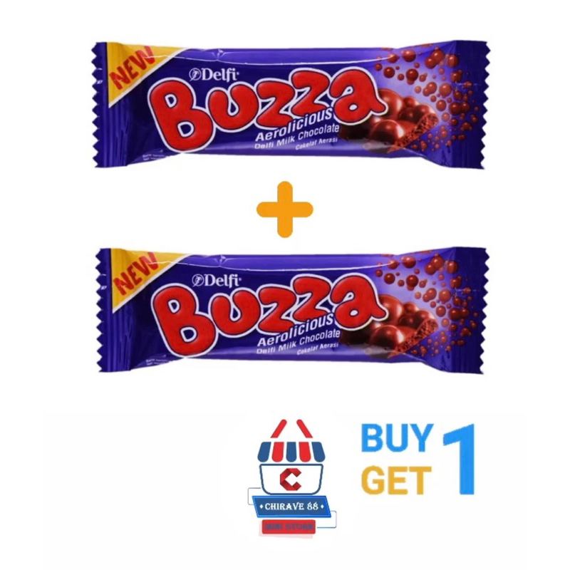 Buy 1 GET 1 Delfi Buzza Aerolicious Chocolate 20g | Shopee Malaysia