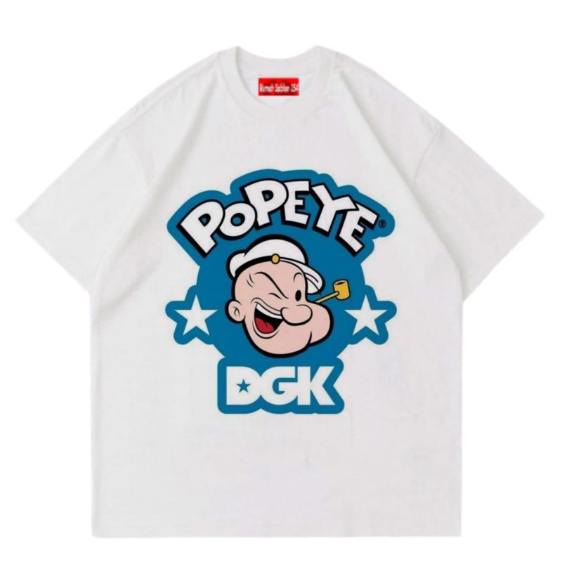 LOKAL Kaos cartoon "POPEYE DGK" Anime t-shirt cartoon/baju cartoon ...