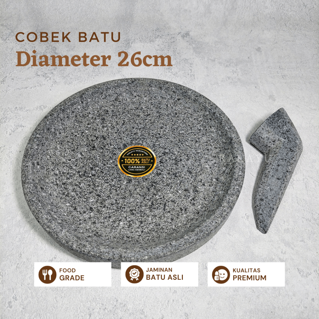 Batu Asli 26cm+FREE Batu / Batu Premium/Money Back Guarantee | Shopee ...