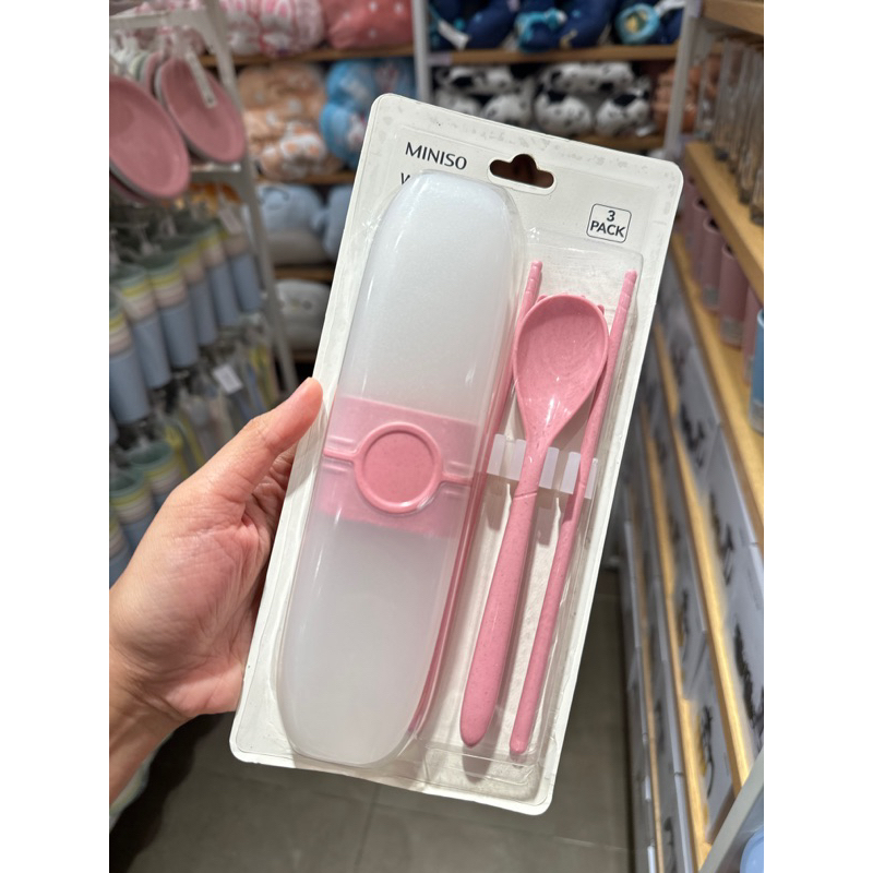 MINISO CUTLERY SET WHEAT FIBER FLATWARE SET | Shopee Malaysia