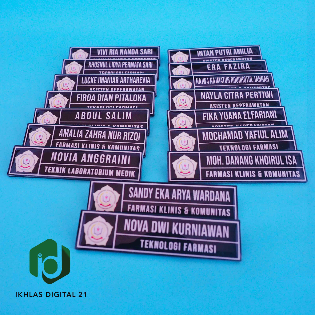 MINIMAL Name Tag / Name Plate / Chest Name / Name Tag (Minimum 3 pcs ...