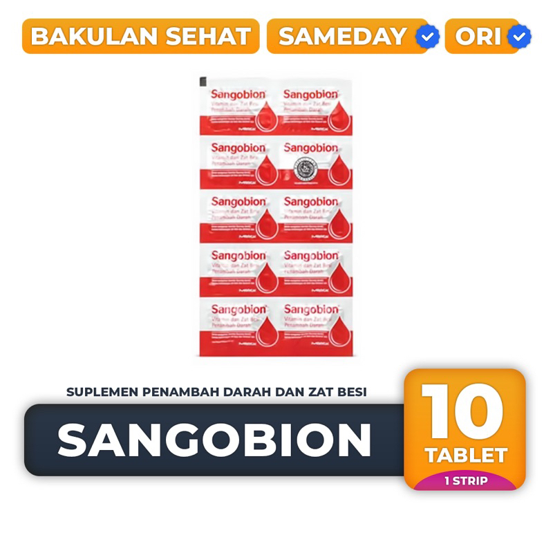 Sangobion Strip New Formula 10 Capsules - Blood And Iron Enhancer ...