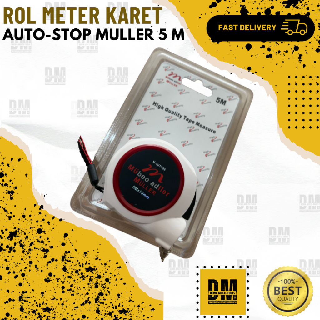 Measuring Tape / Muller Building Auto-Stop Rubber Meter 5m Meter ...