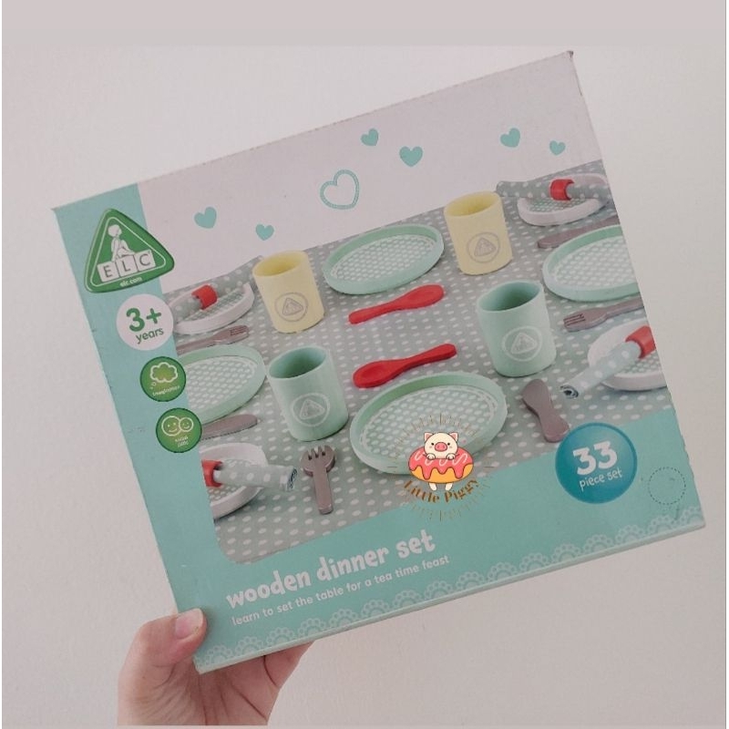 Elc wooden dinner playset cooking toy | Shopee Malaysia