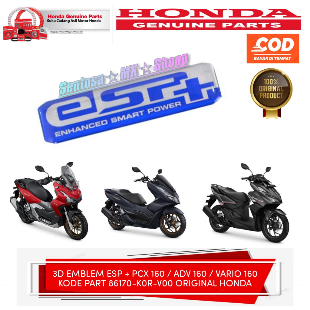[ Pcx 160 / ADV 160 / VARIO 160 ] 3D STICKERS / EMBLEM / LOGO ESP+ ...