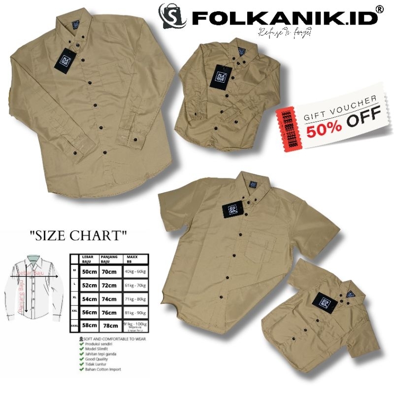 KEMEJA KATUN Men's Plain Shirt Long Sleeve Short Cotton Hem Slimfit ...