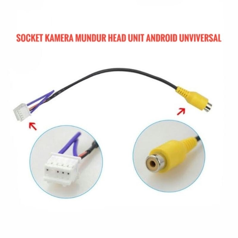 Universal ANDROID HEAD UNIT REVERSE CAMERA SOCKET CABLE | Shopee Malaysia