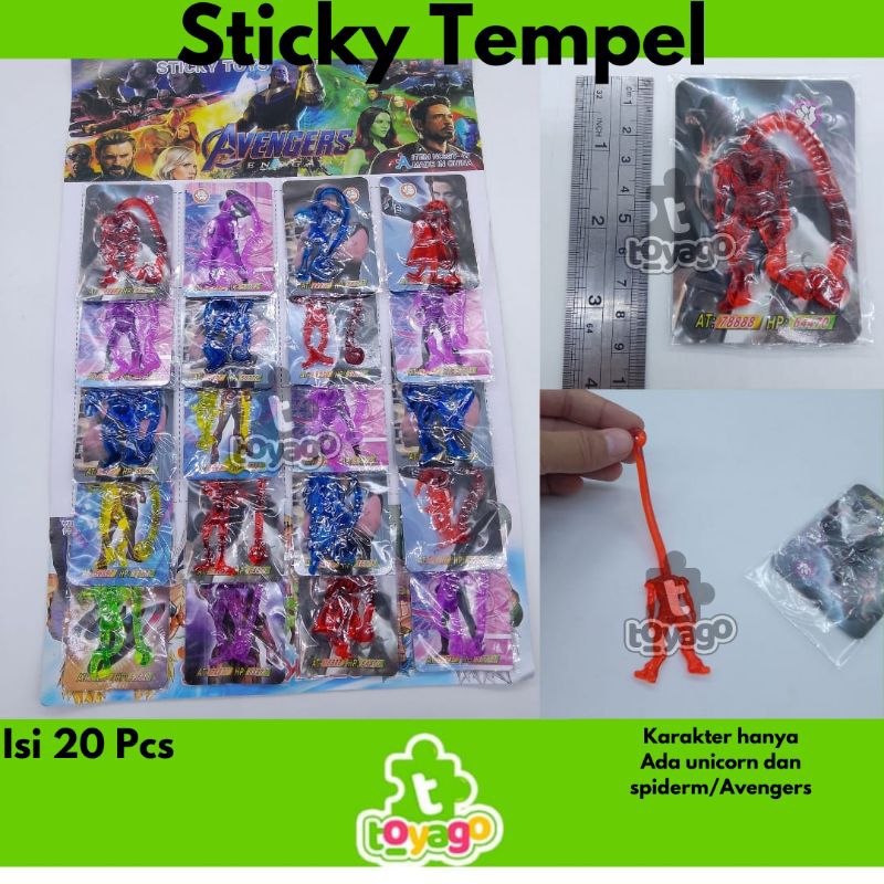 Sticky toys sheets 20 Pcs (sticky sanrio, sticky robot b@20 toyago toys ...