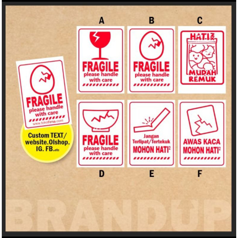 Fragile Stickers Online Shop Don't Slam 100pcs | Shopee Malaysia