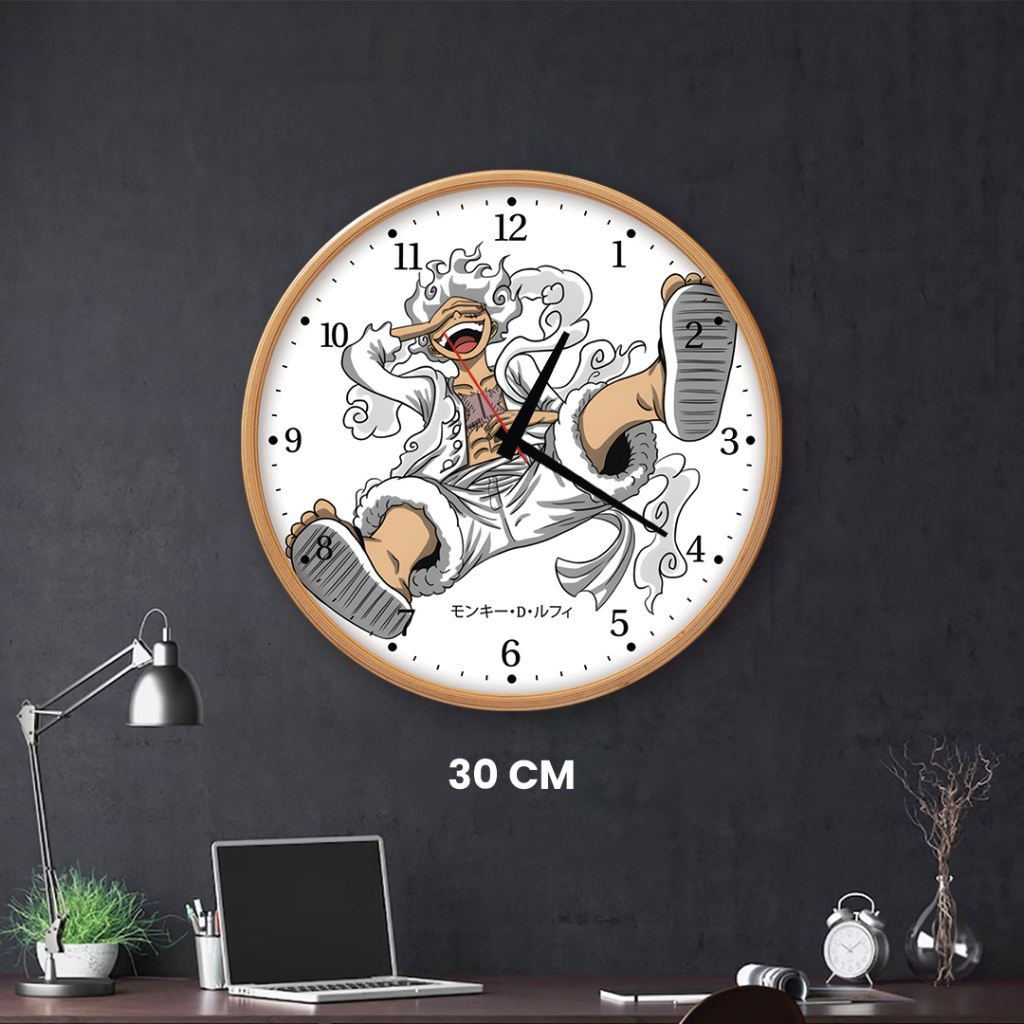 Wall Clock Aesthetic Anime One Piece Luffy Gear 5 Wall Decoration ...