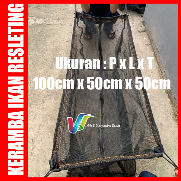 HIJAU Green RK Gauze polynet net waring fish cage using zipper closure ...