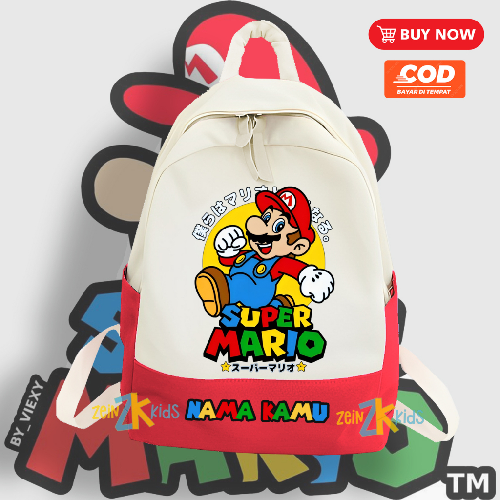 Super Mario Bros. PAUD Kindergarten Children's Backpack | Shopee Malaysia